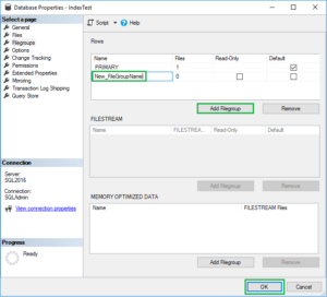 What is filegroup in SQL Server - DBSection.com